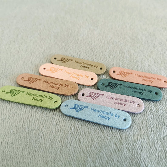 Personalised Handmade Tags, Custom Crochet Tags, Fabric Label for Hand ...